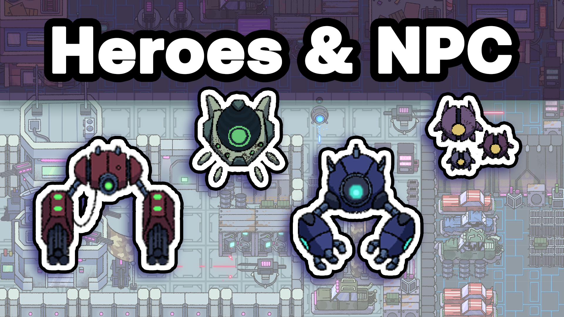 Cyberpunk Neon World Heroes and NPC - a premium asset pack to build games with GDevelop. | GDevelop